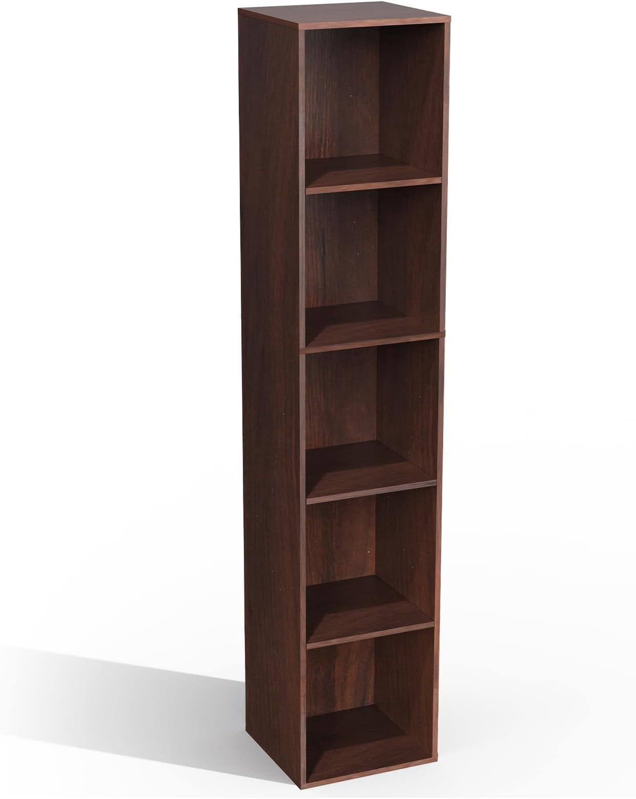 5 Cube Storage Organizer, 5 Tier Cube Low Bookcase Freestanding Storage ...
