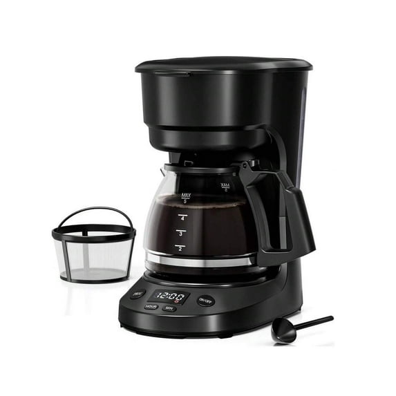 5-Cup Mini Drip Coffee Maker With Reusable Filter, Convenient And User ...