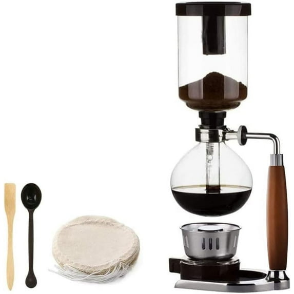 5 Cup,Siphon Coffee Maker with Wooden Handle ，syphon coffee brewer ...
