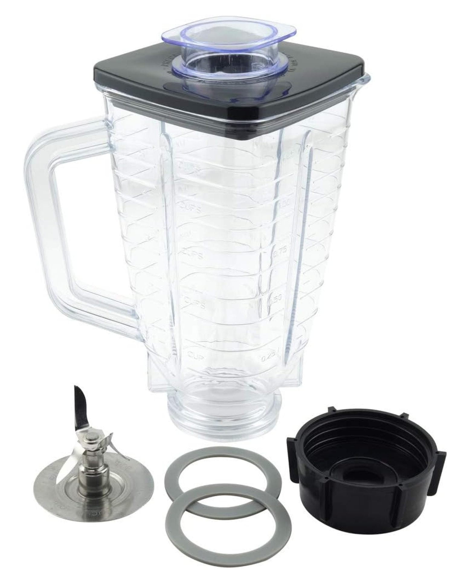 5-Cup Square Top 6-Piece Plastic Jar Replacement Set compatible with ...