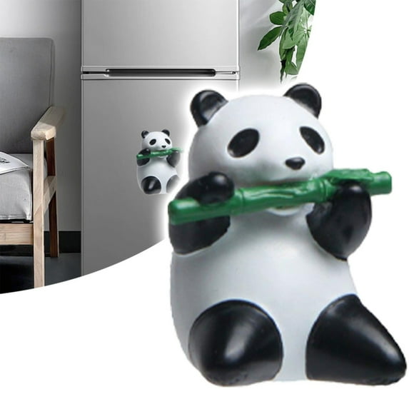 5 Cute Panda Tree Branch Creative 3D Buckle Refrigerator Stickers ...