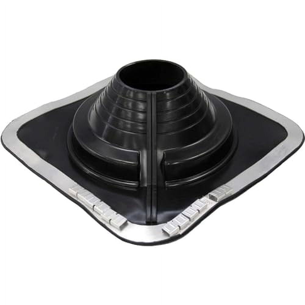 #5 DEKTITE Square Base Combo Pipe Flashing Boot: Black EPDM Square Base Flexible Pipe Flashing ...