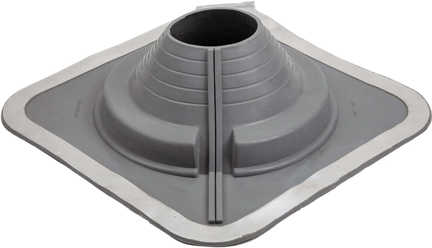 #5 DEKTITE Square Base Combo Pipe Flashing Boot: Gray EPDM Square Base ...