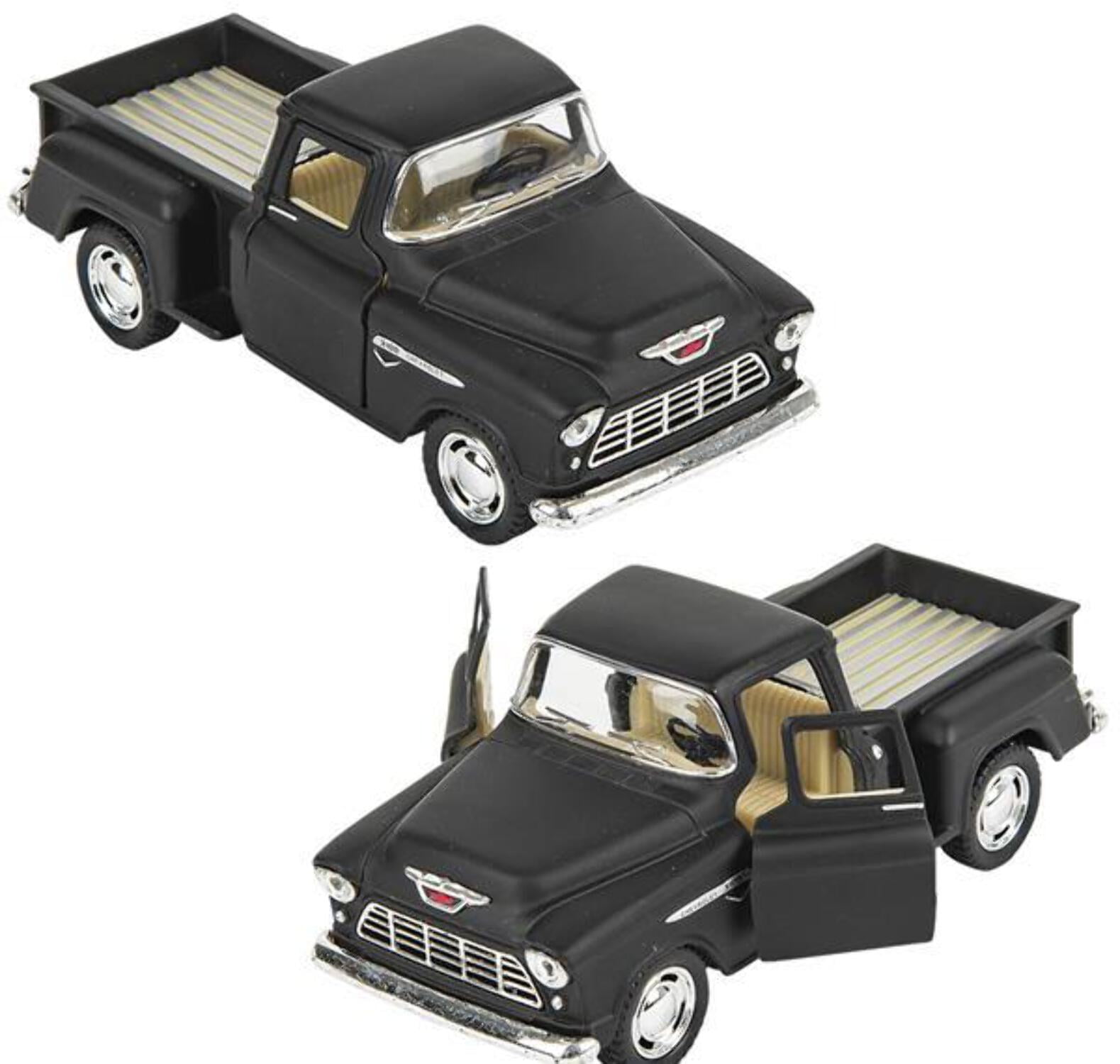 5" DIE-CAST 1955 CHEVY STEPSIDE PICK UP BLACK - Walmart.com