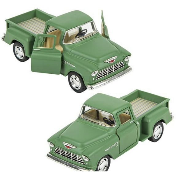 5" DIE-CAST 1955 CHEVY STEPSIDE PICK UP GREEN - Walmart.com