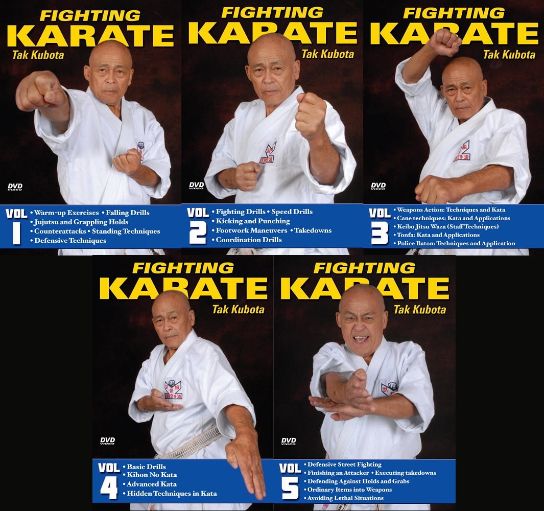 5 DVD SET Fighting Karate Gosoku Ryu Weapons Street Self Defense ...