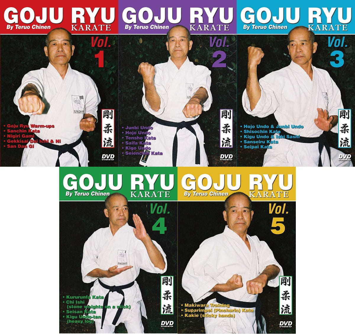 5 DVD SET Goju Ryu Karate - Chinen - Walmart.com
