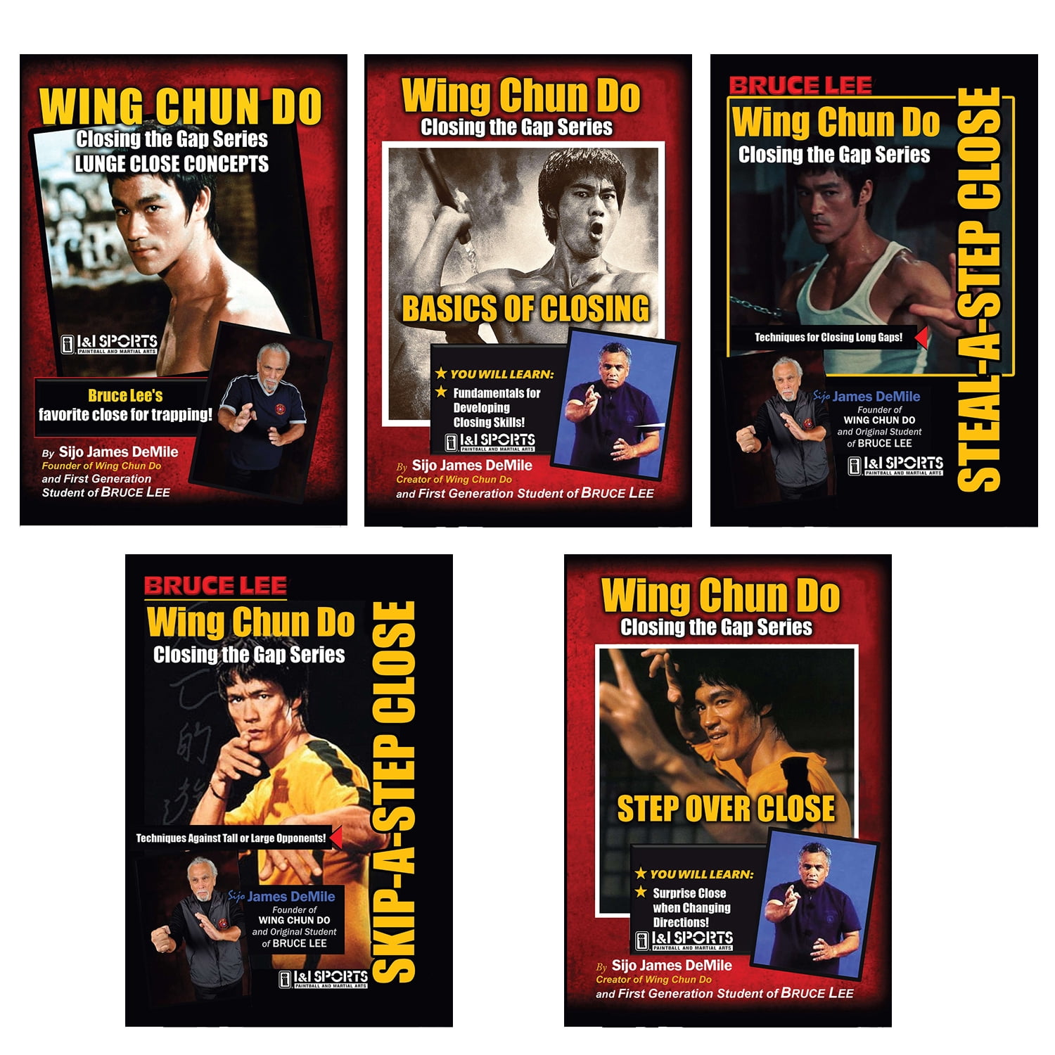 5 DVD Set Wing Chun Do - James DeMile modern jeet kune do close range ...