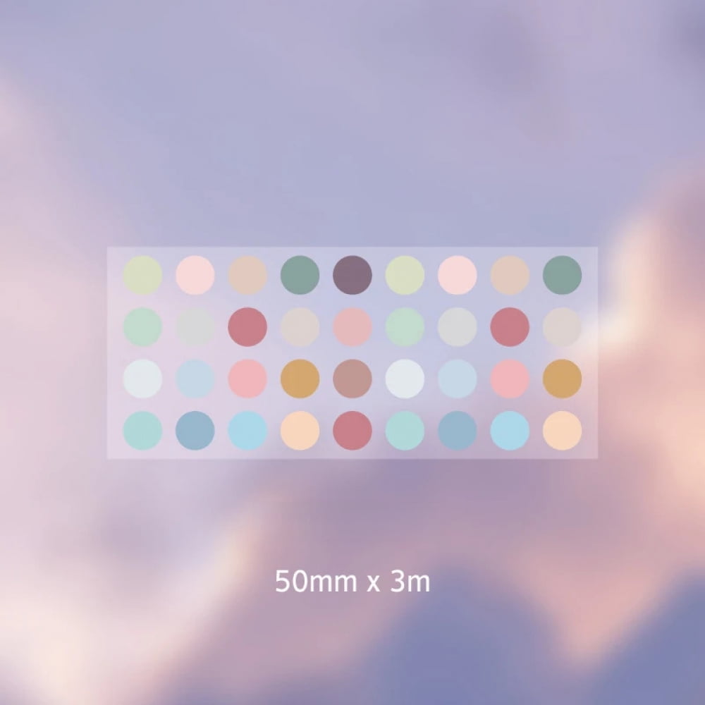 5 Designs 300cm Color Dot Washi Tape - Decorative Adhesive Masking Tape ...