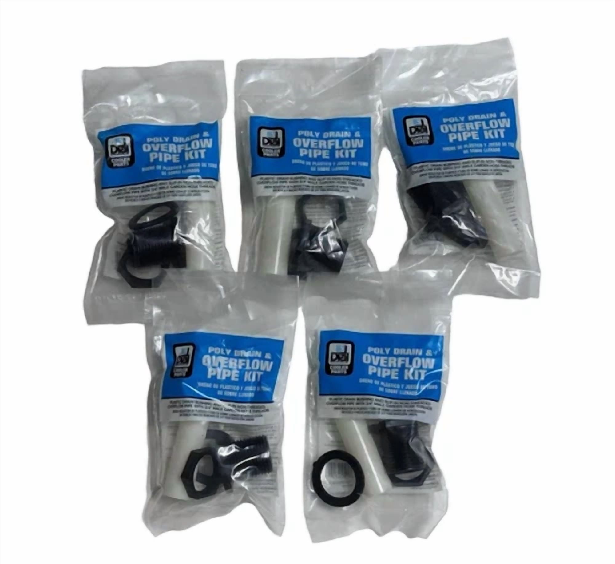 (5) Dial 9247 Poly Drain Smooth Overflow Pipe Kit 3/4" Male Garden Hose ...