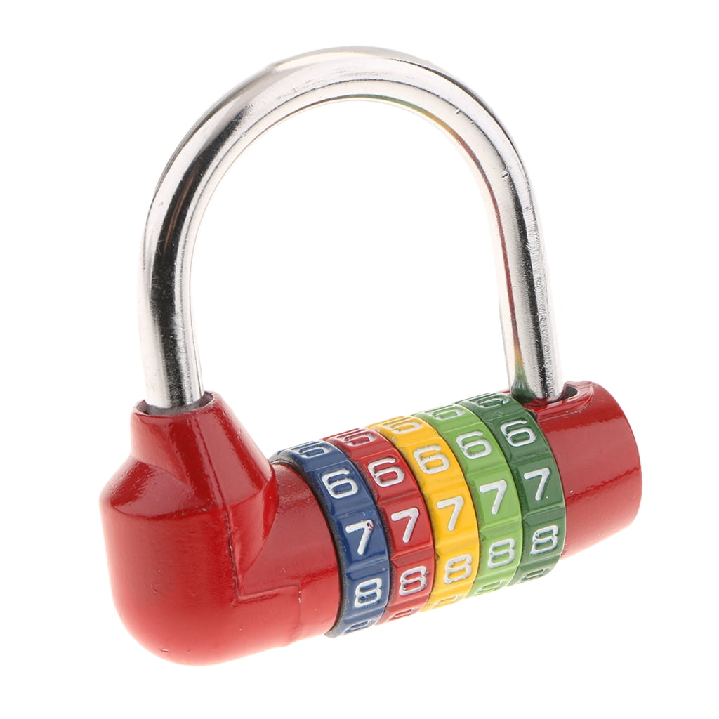 5 Dial Digit Combination Number Padlock Luggage Bag travel Luggage Pad ...
