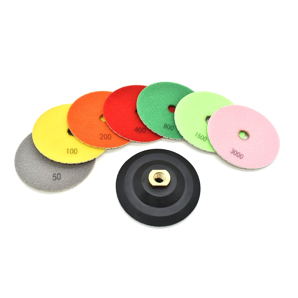 5" Concrete Marble Stone Surface Diamond Polishing Kit for Grinder ...