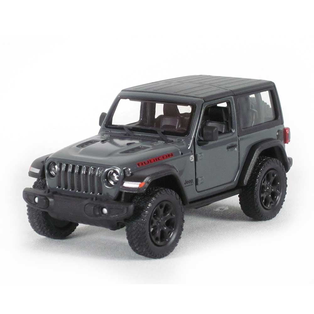 5" Die-cast: 2018 Jeep Wrangler Rubicon Hard Top (Grey) 1/34 Scale ...