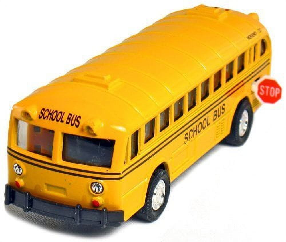 5" Diecast Classic yellow School Bus toy with Pull Back Action ...
