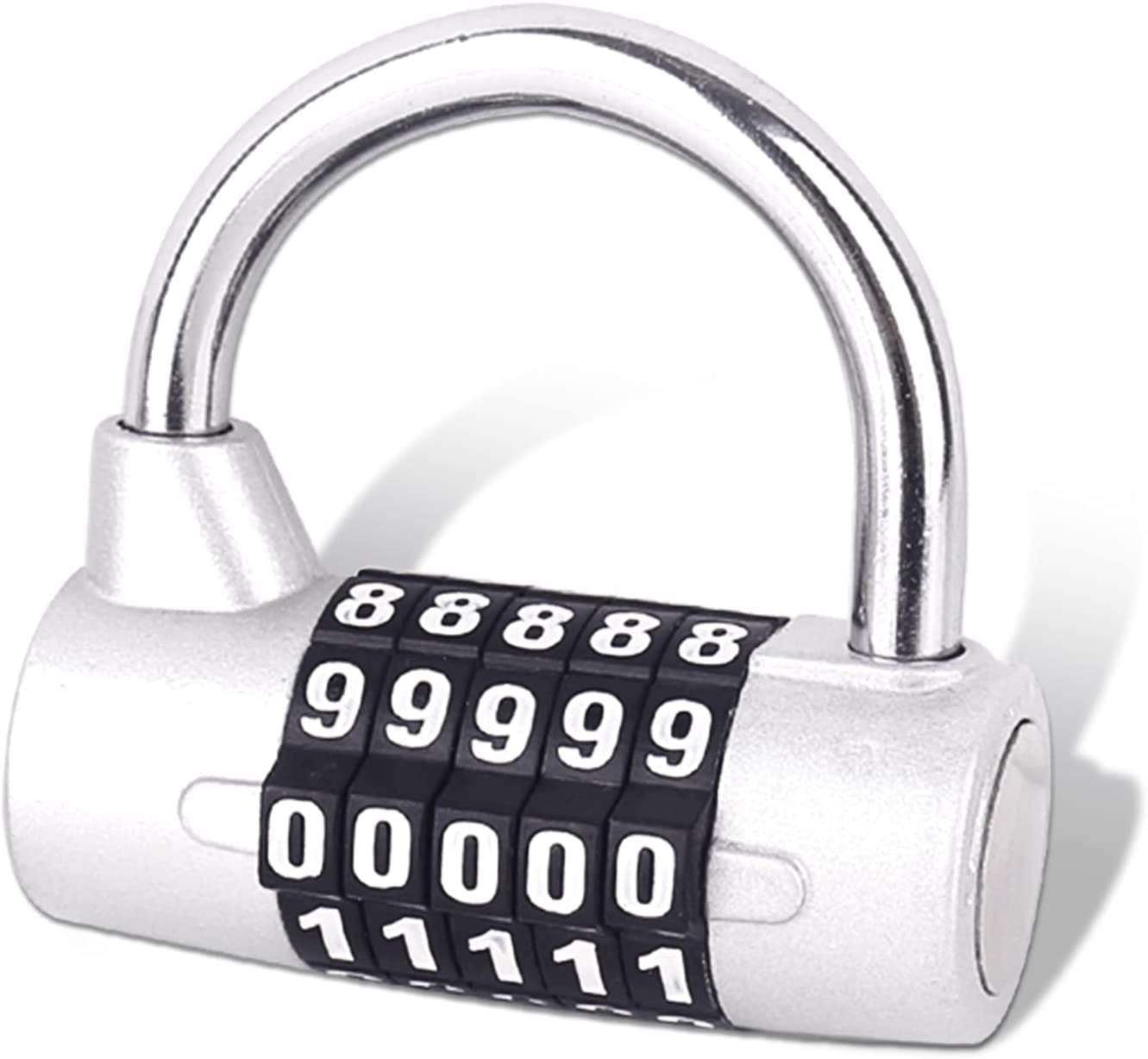 5 Digit Combination Lock,Gym Padlock,Replaceable Combination Lock ...