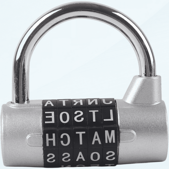 5 Digit Combination Lock, Padlock 5 Letter Word Lock, Outdoor ...
