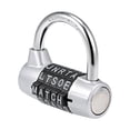 5-Digit Combination Padlock, 2-1/2-inch Resettable Alphabet Code Lock ...