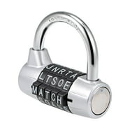 Unique Bargains 0.12'' Shackle Dia 3 Digit Combination Padlock Code ...