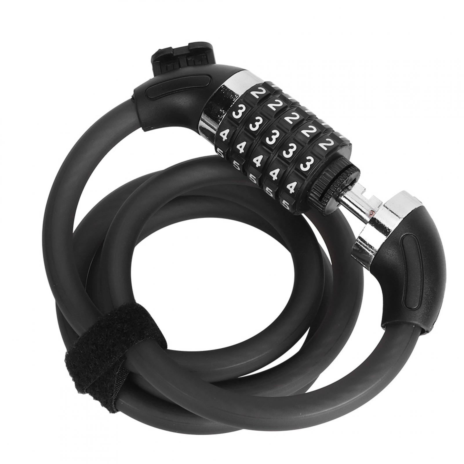 5,Digit Combo Bike Lock, Durable Steel Cable PVC Coating, Anti,Theft ...