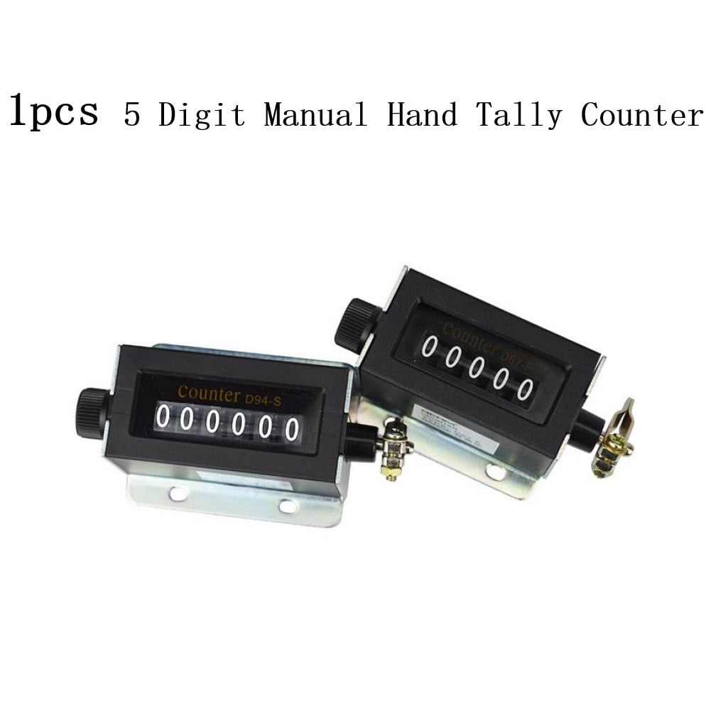5 Digit Display Manual Hand Tally Counter Resettable Mechanical Clicker - Walmart.com