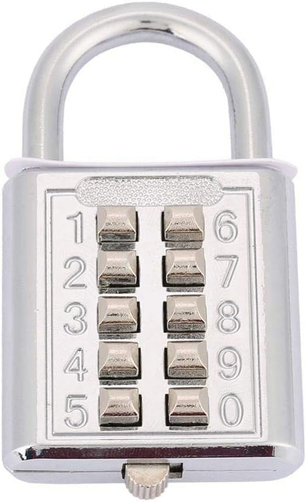 5 Digit Push Button Combination Padlock Zinc Alloy Password Lock for ...