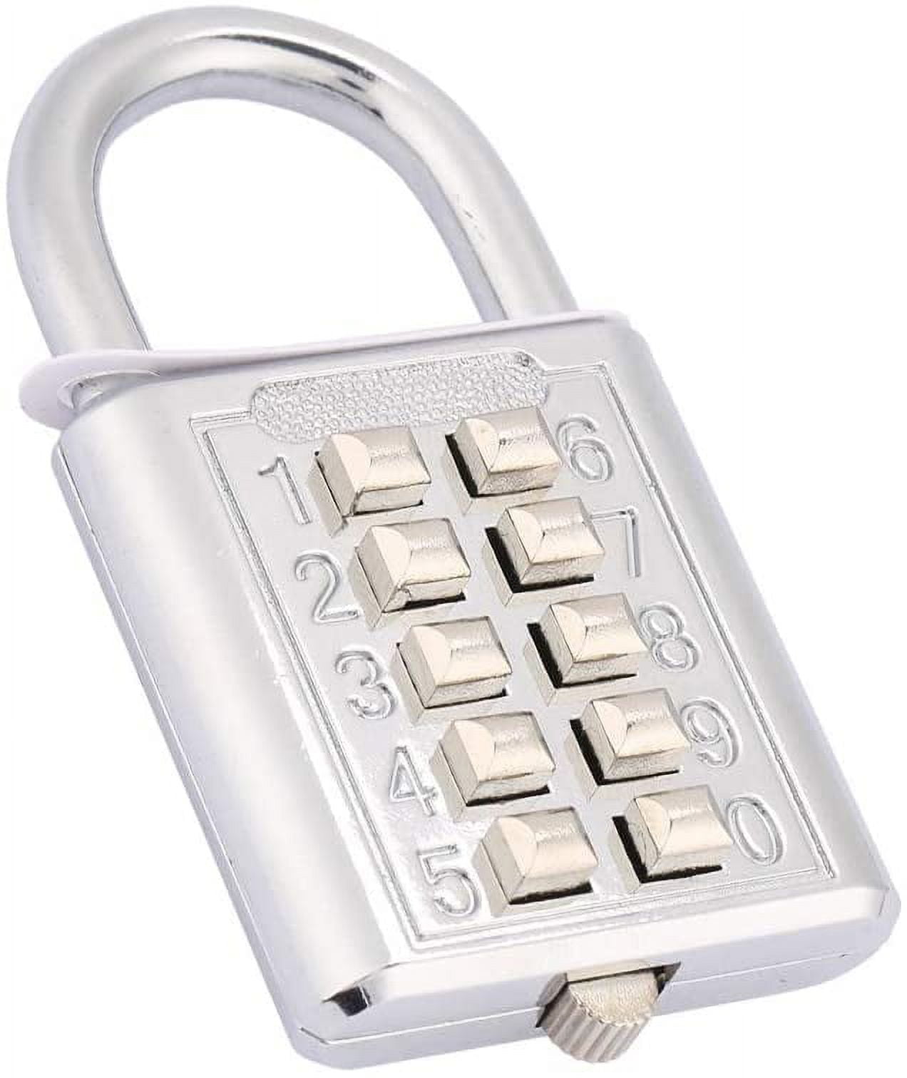5 Digit Smart Combination Padlock, Hardened Steel Shackle Outdoor ...