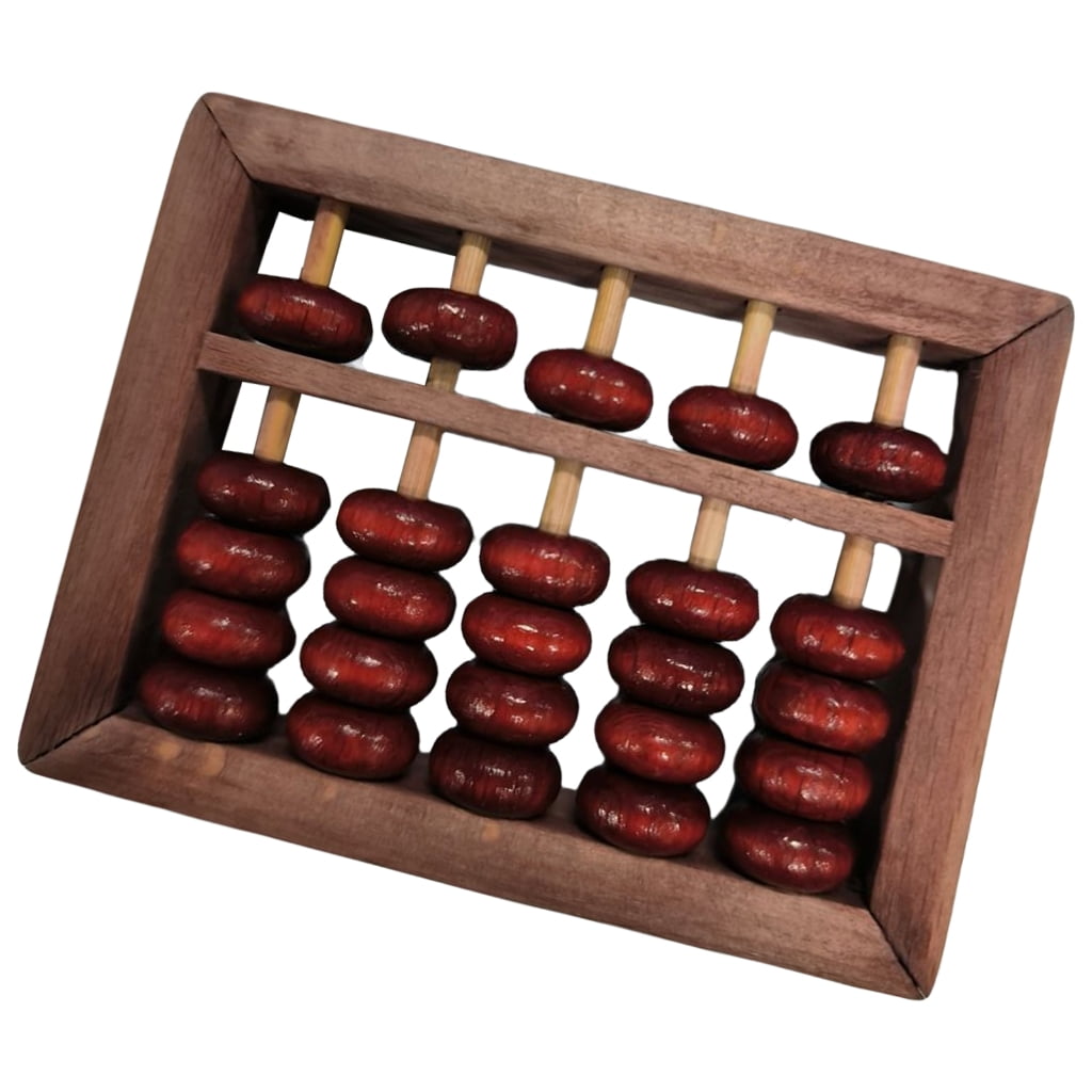 5 Digits Abacus Wood Abacus Children Math Calculation Tool Chinese ...