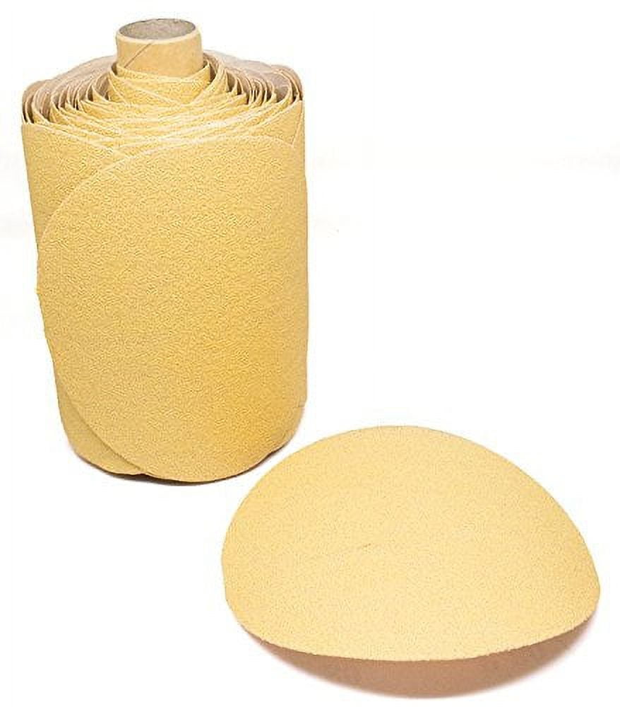 5" Discs on a Roll - PSA Gold DA Sanding Paper (100 Discs - 150 Grit ...