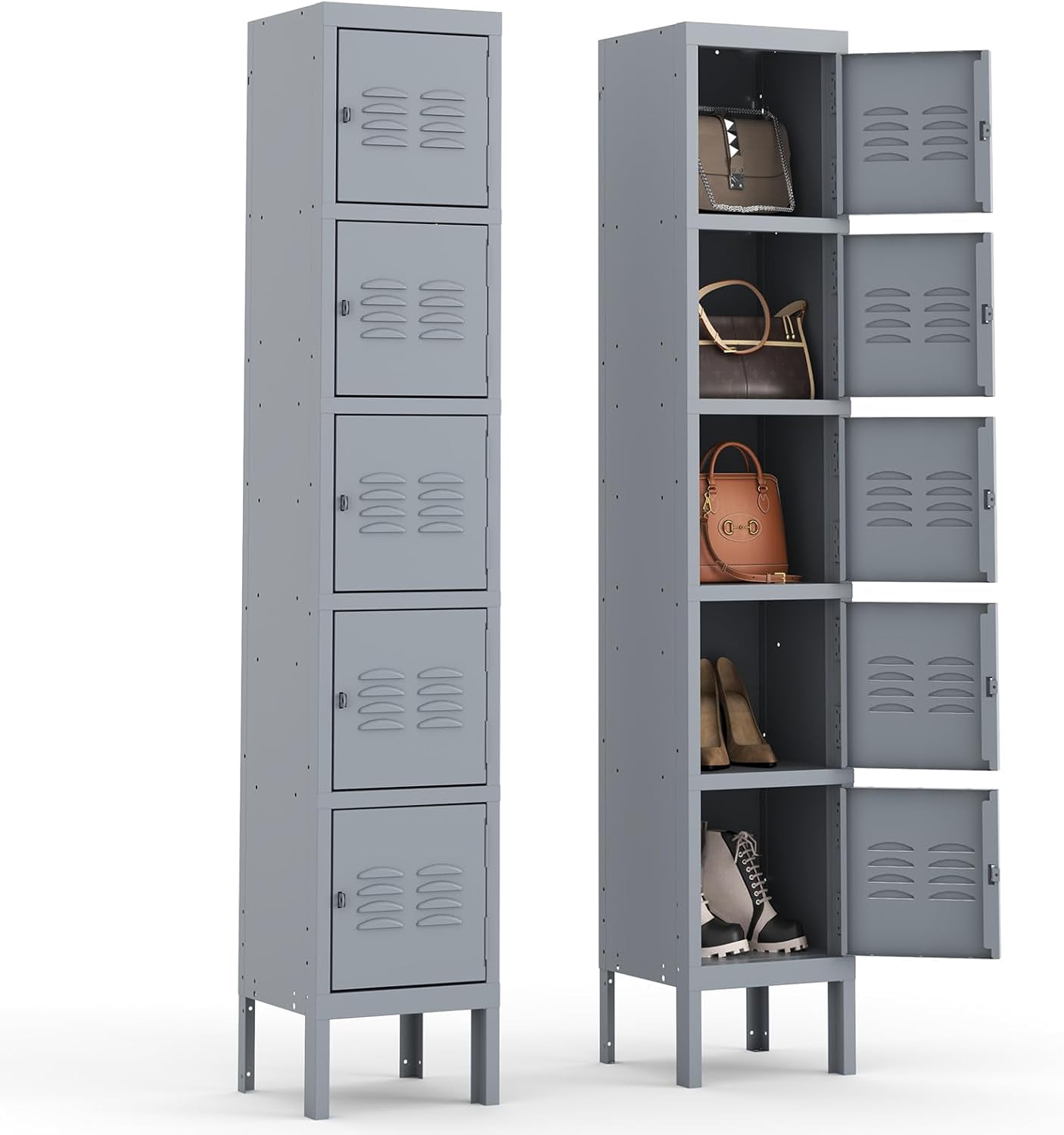 5 Doors Locker for Employees, Metal Locker Storage Cabinet for Home ...