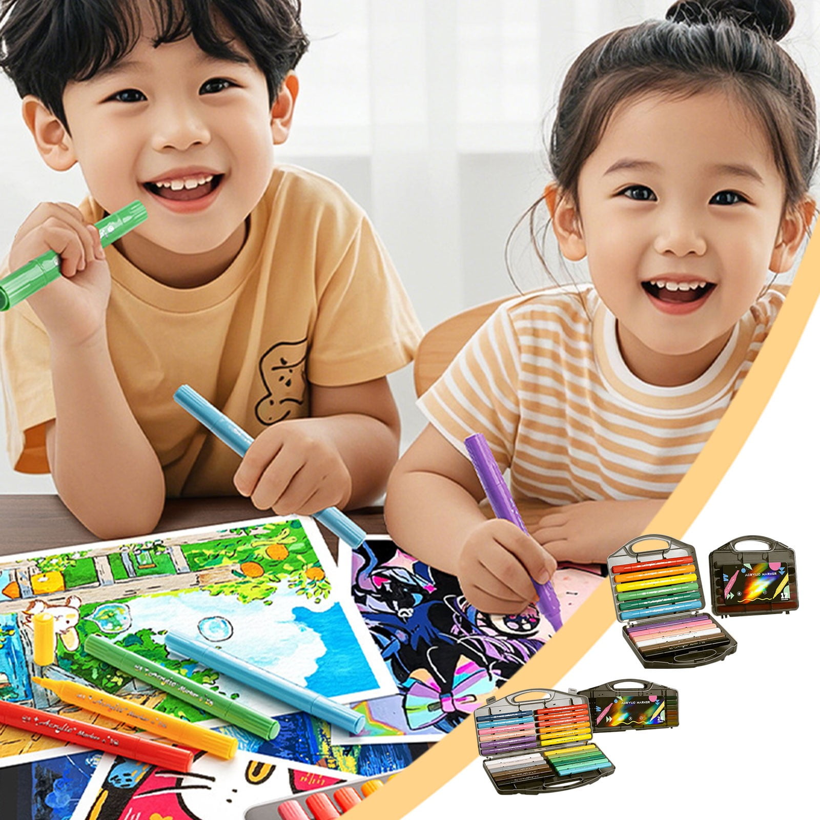 under 5, Double Ended Watercolor Pen, Calligraphy Markers, Flexible ...