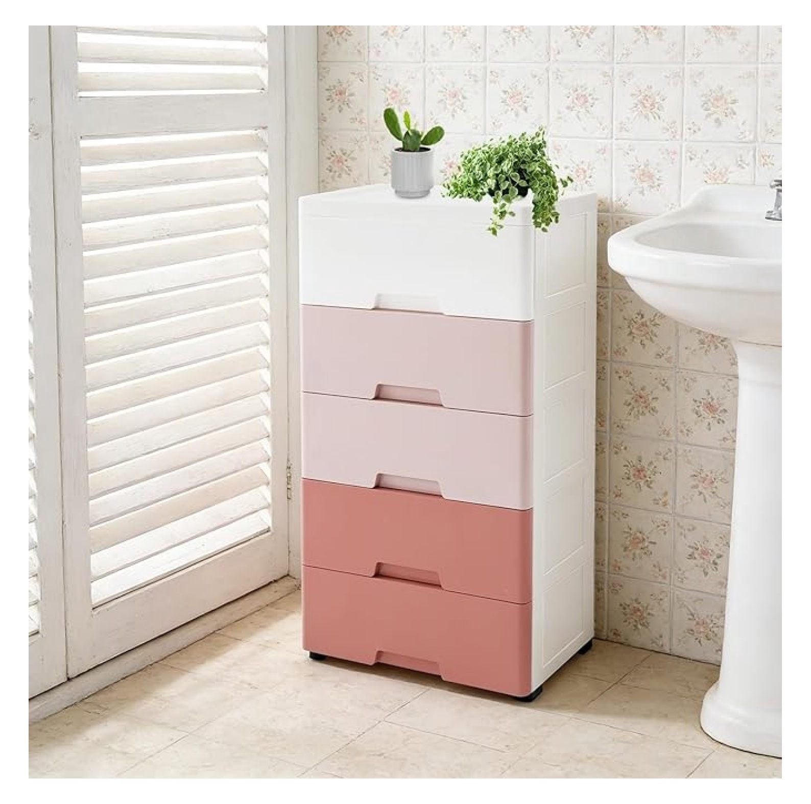 5-Drawer Cabinet - Heavy-Duty PP Injection Molding Organizer - Walmart.com
