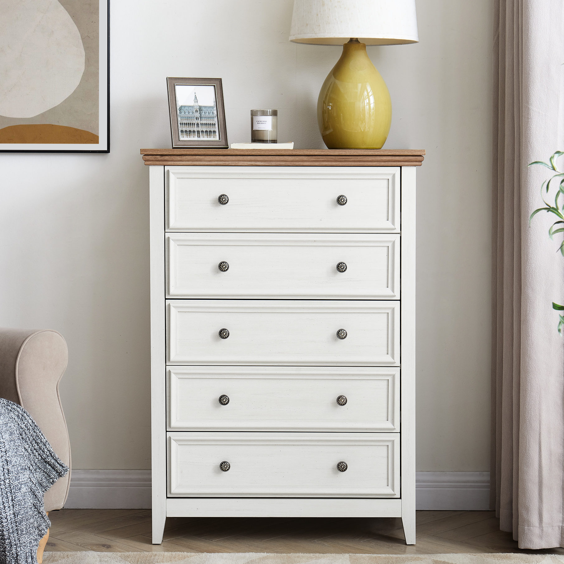 5 Drawer Chest of Drawers | Store Belongings in Spacious Compartments ...