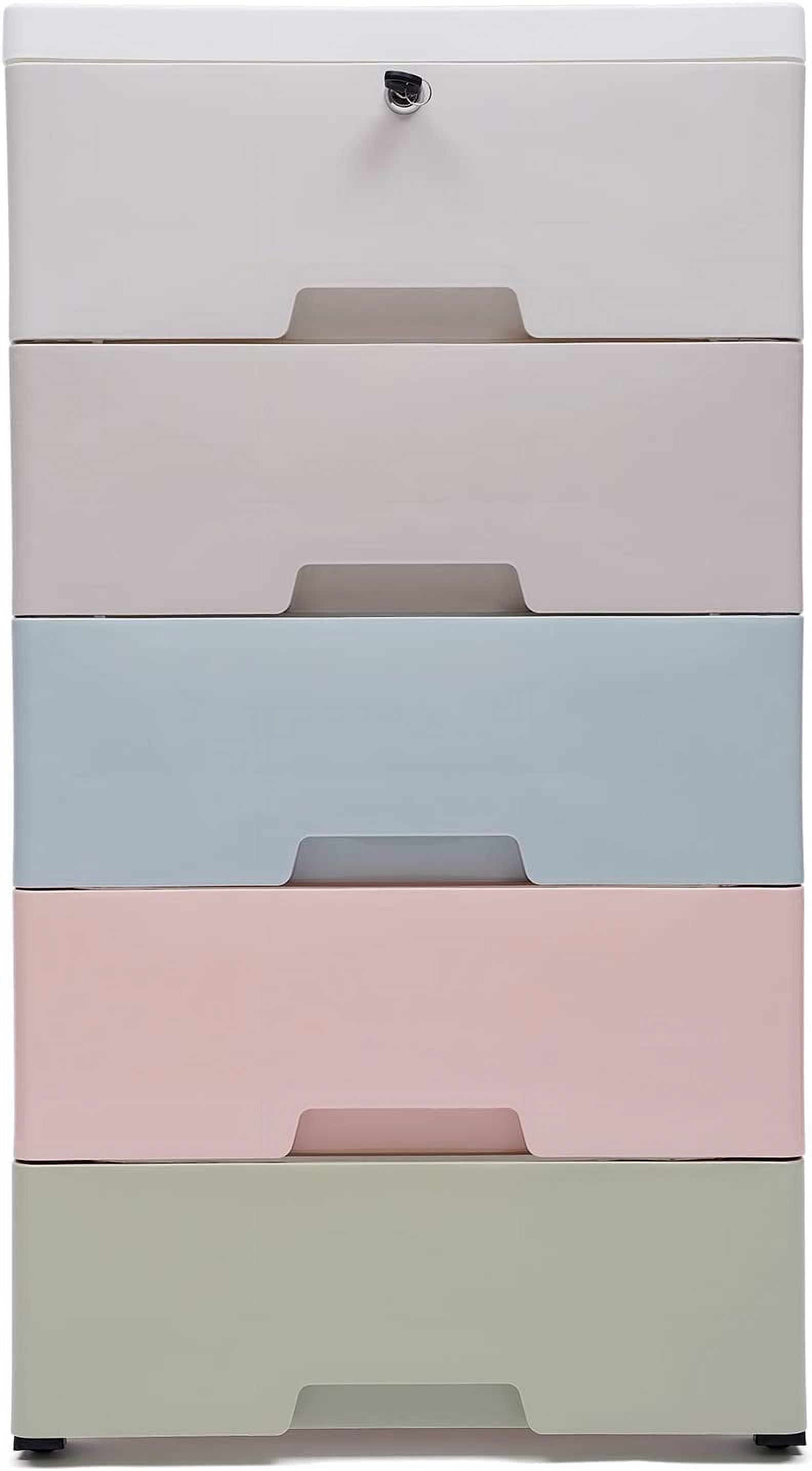 5 Drawer Colored Cabinet Drawer Tower Dresser Locker, Stackable ...