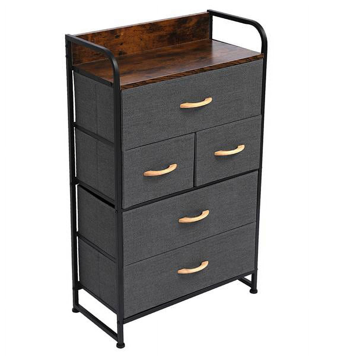 5-Drawer Dresser, 4-Tier Storage Organizer, Tower Unit for Bedroom ...
