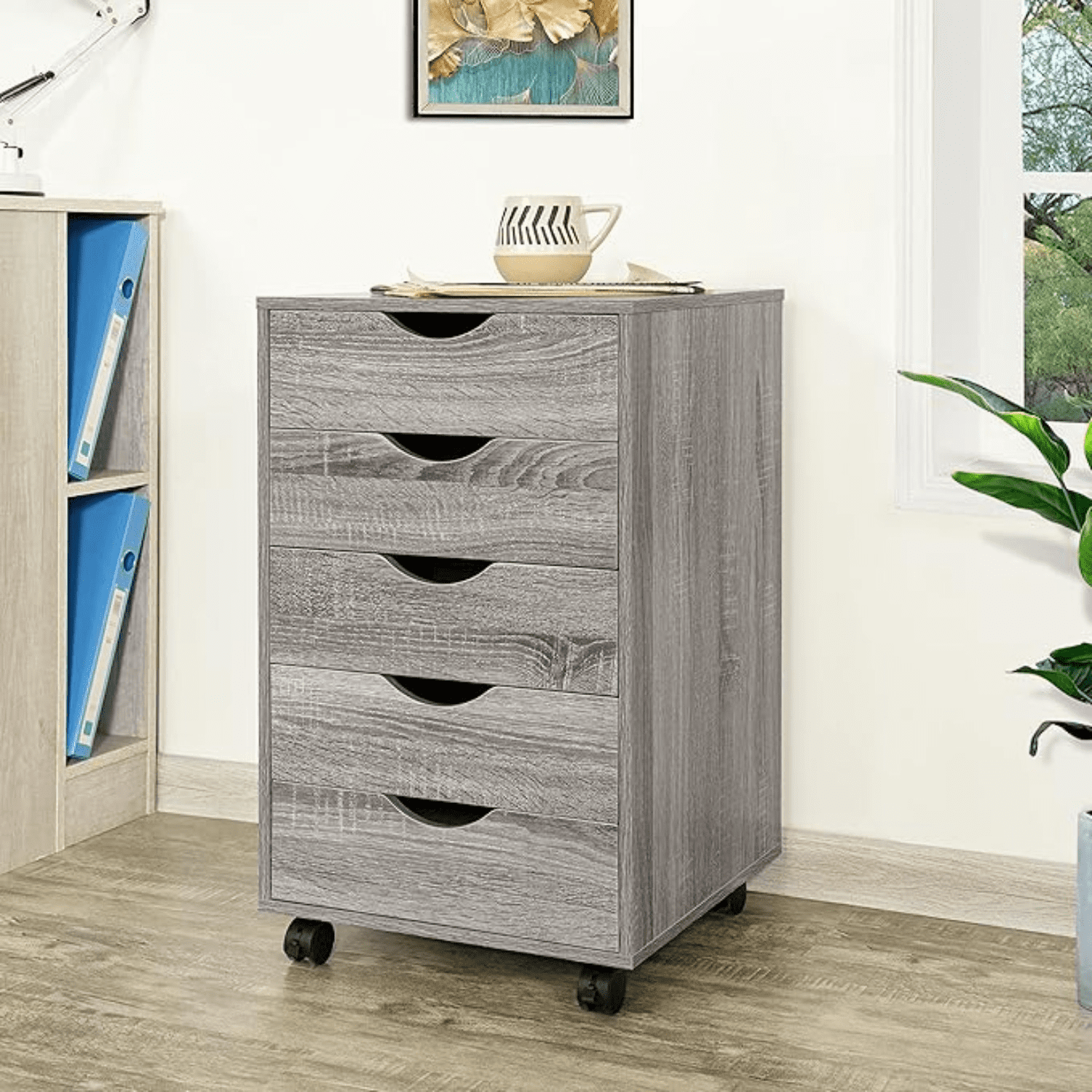 5 Drawer Dresser for Bedroom, Stylish Tall Dressers with Wheels ...