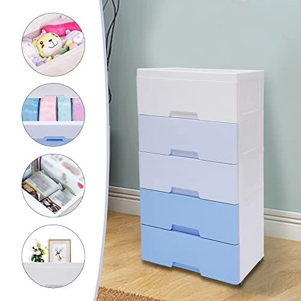 5 Drawer Dresser, Drawer Chest, Tall Storage Dresser Chest Cabinet ...
