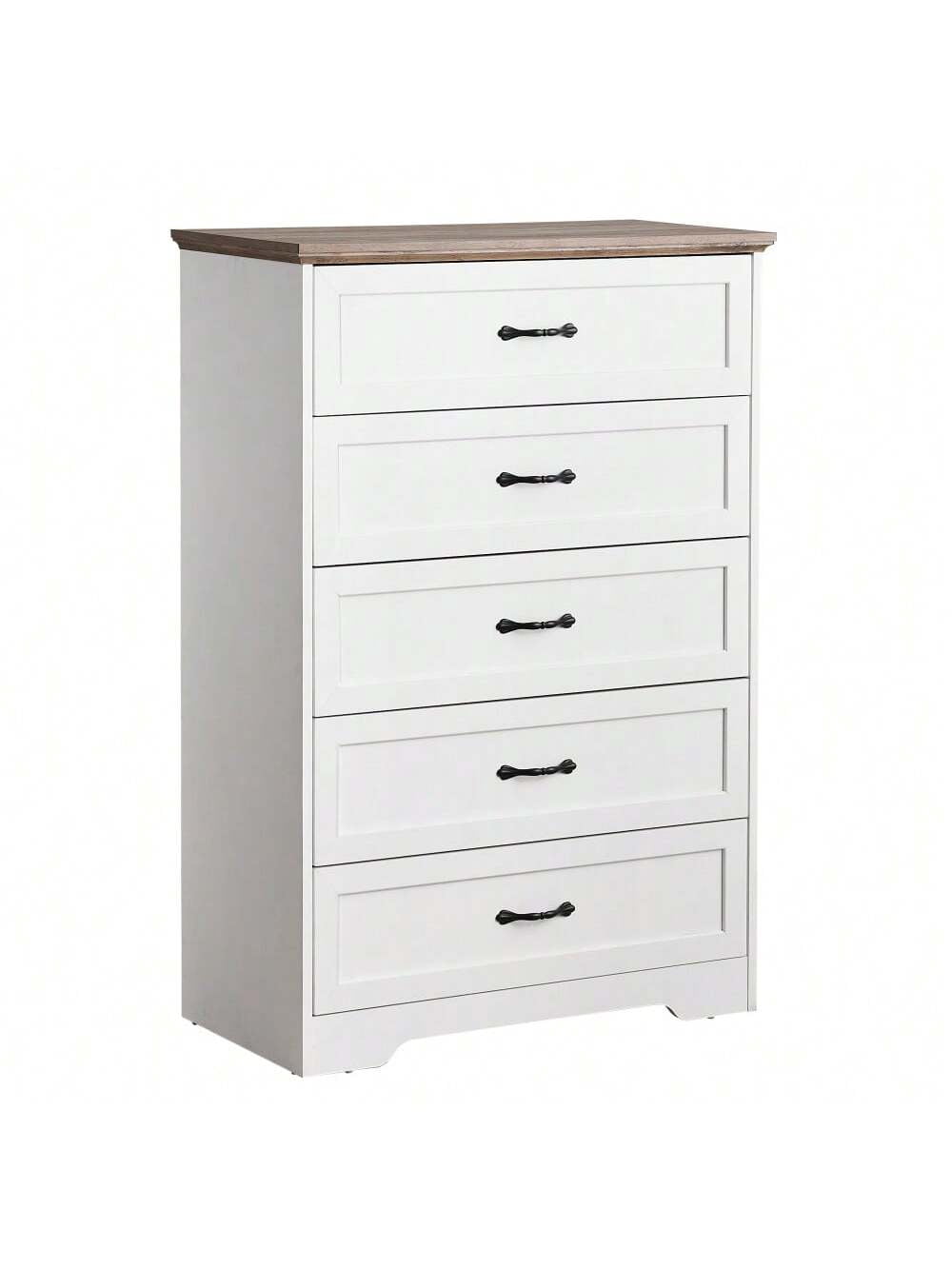 5-Drawer Dresser Farmhouse Storage Cabinet, 44 Inch Tall Chest Of ...