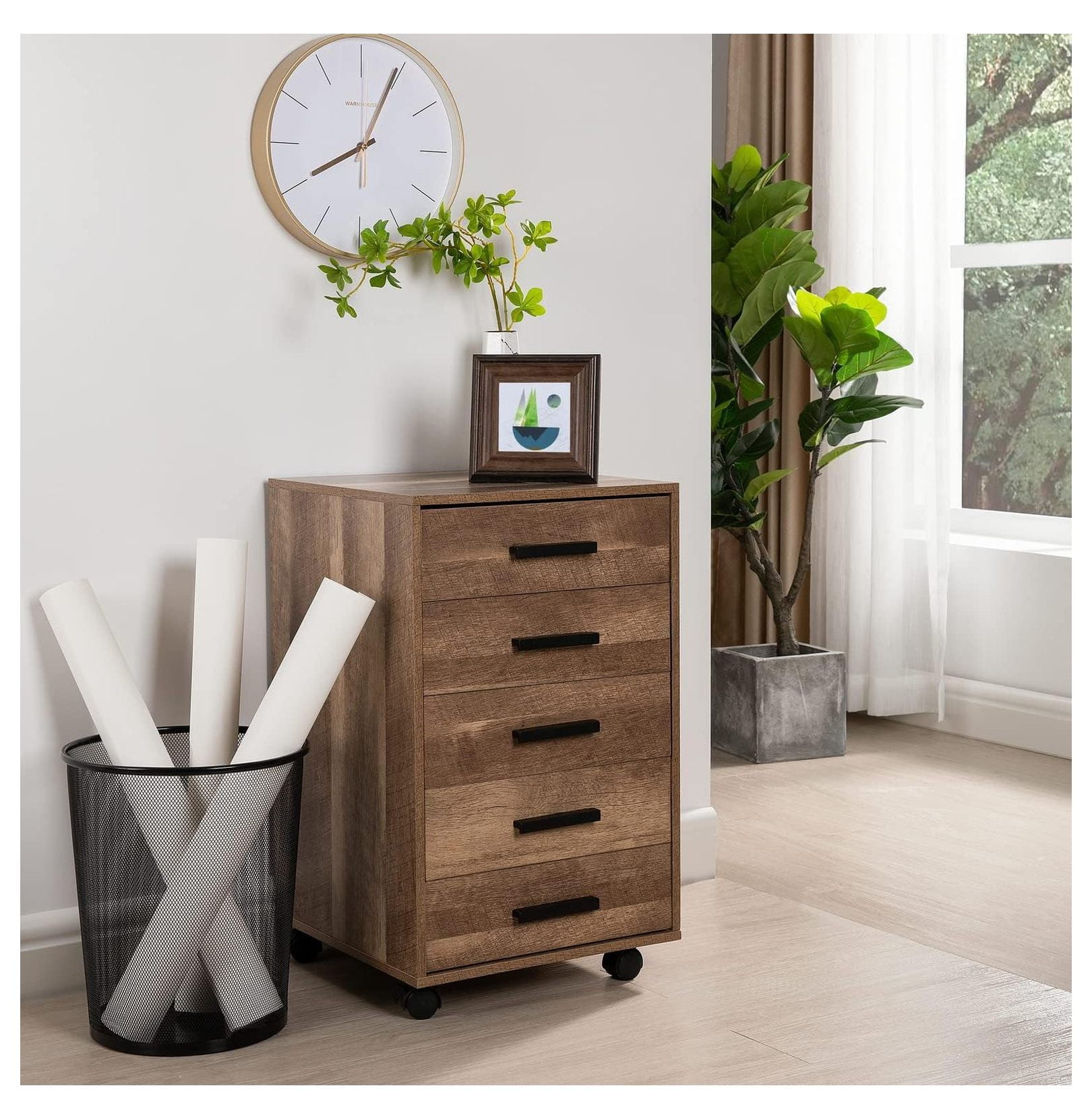 5 Drawer Dresser Tall Dressers for Bedroom Kids Dresser with Wheels ...