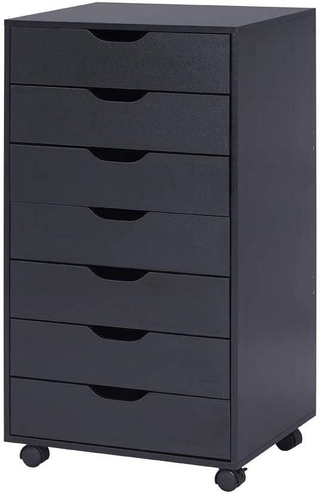 5 Drawer Dresser for Bedroom Tall Dressers with Wheels Storage Shelves ...