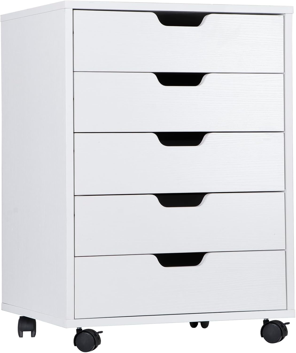 5 Drawer File Cabinet for Home Office, Wood Under Desk Filing Cabinet ...