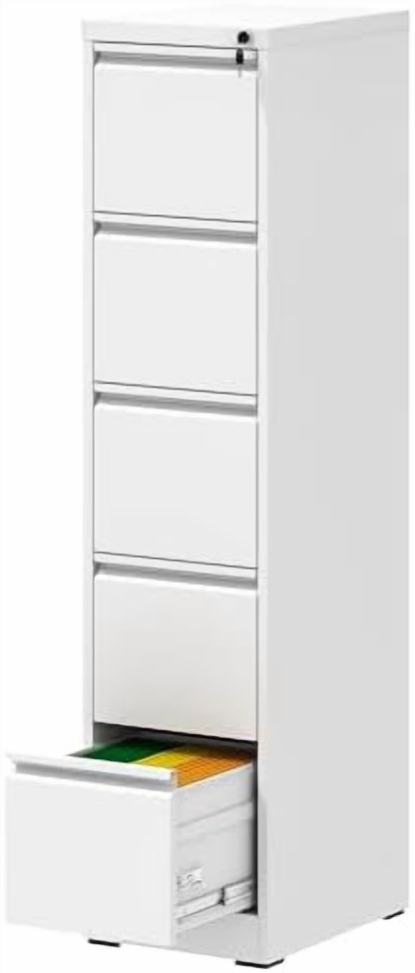 5 Drawer File Cabinet with Lock, 18" D Metal Vertical Filing Cabinets ...
