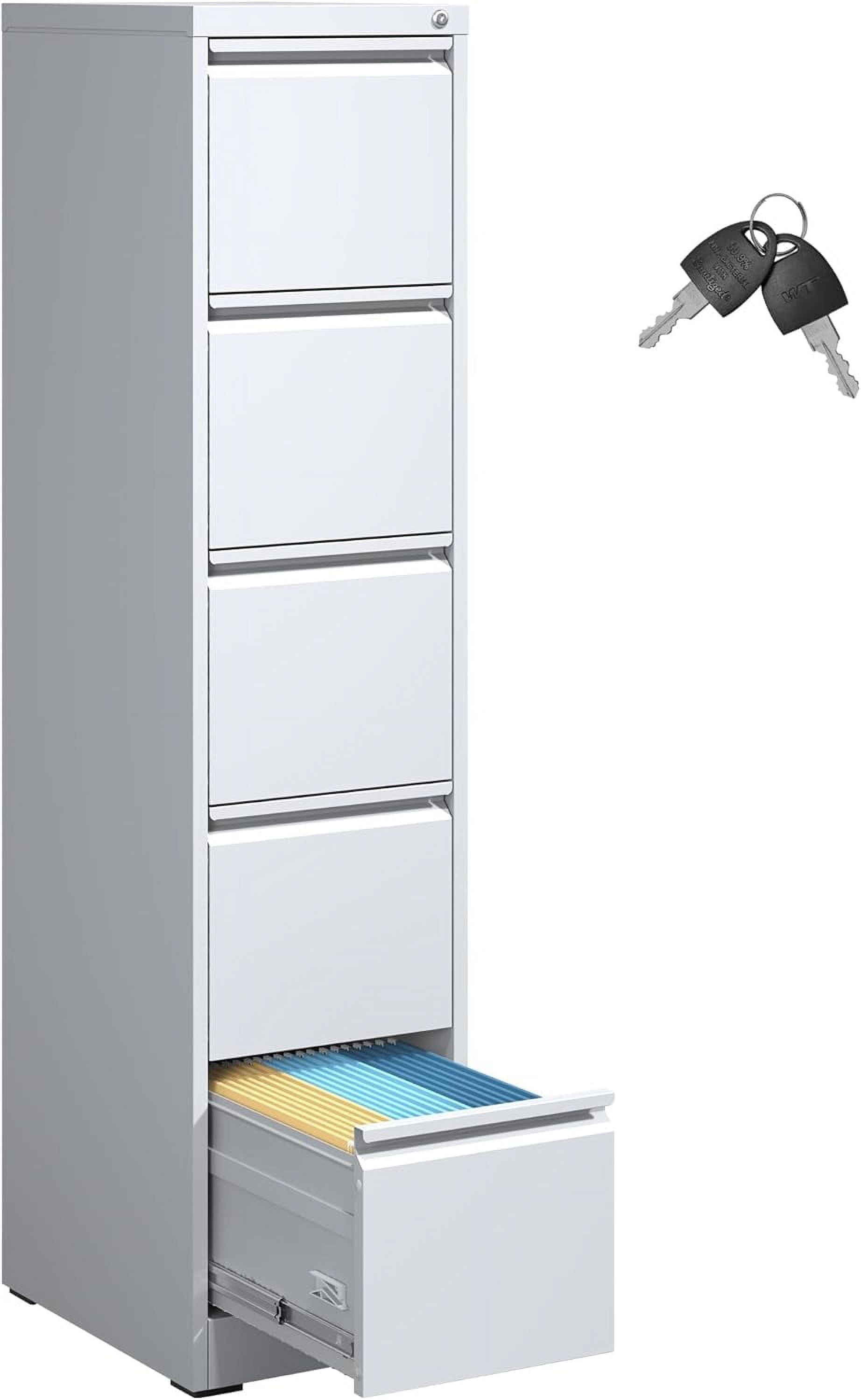 5 Drawer File Cabinet with Lock,Metal Filing Cabinets for Home Office ...