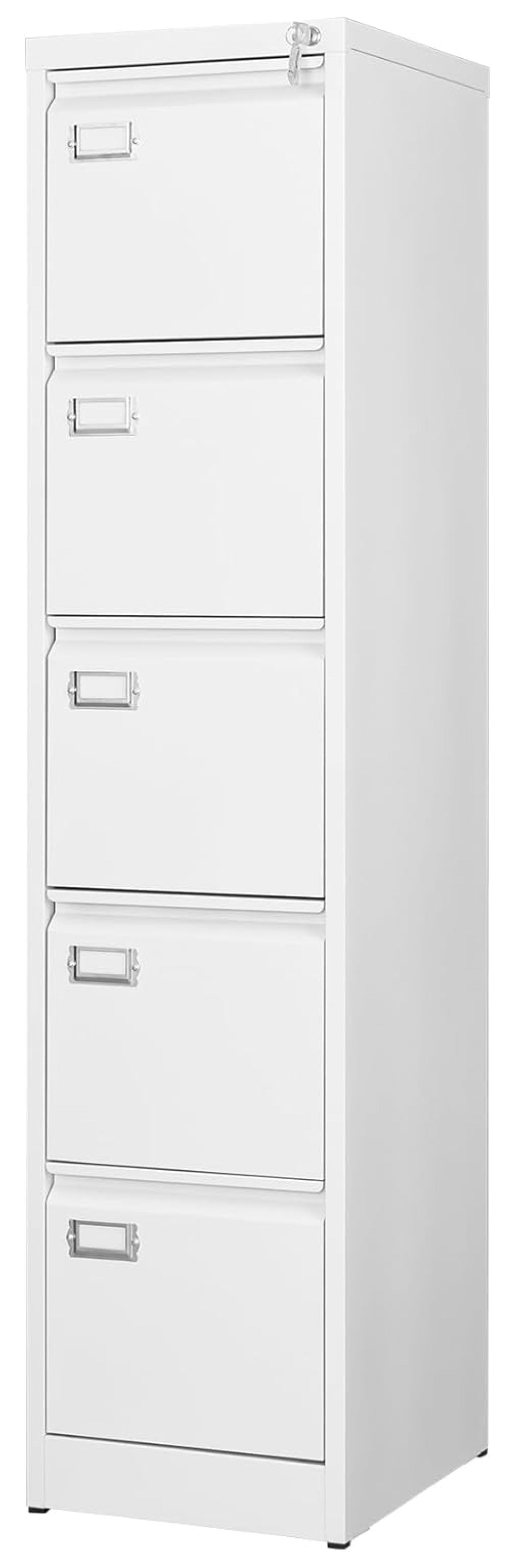 5 Drawer File Cabinet with Lock Metal Vertical File Cabinet Office Home ...