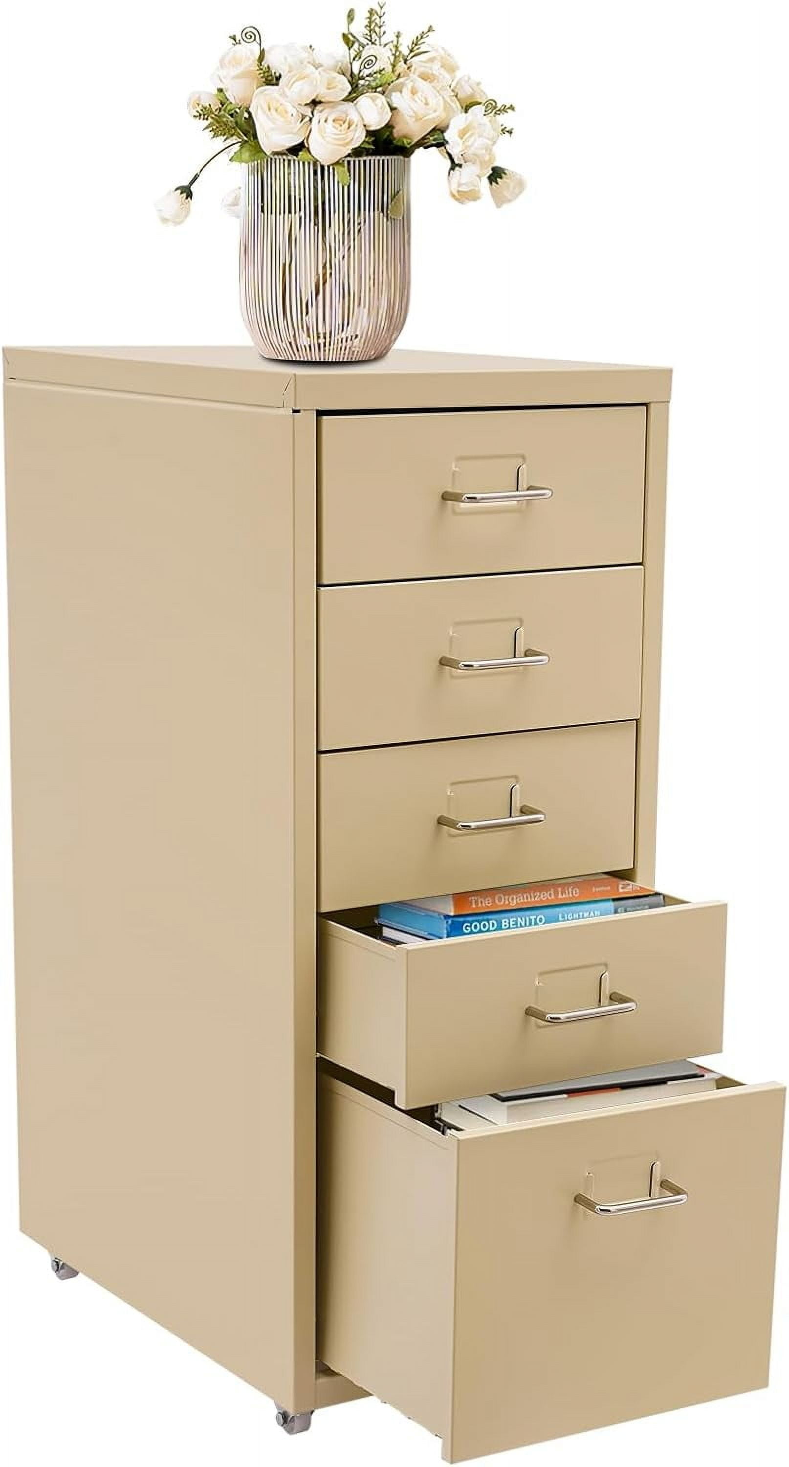 5 Drawer File Cabinet, Metal Vertical File Storage Cabinet, Vertical ...
