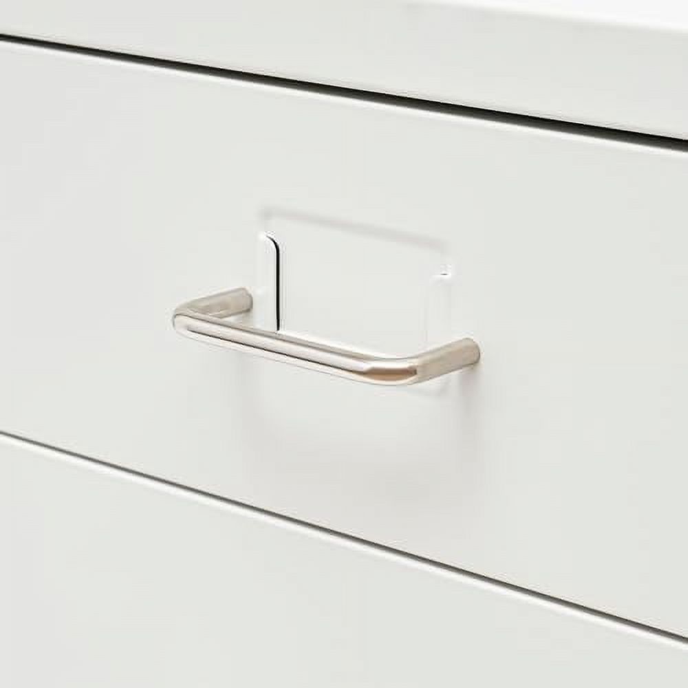 5 Drawer File Cabinet w/Wheels, Metal Vertical Filing Cabinet White ...