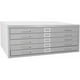 5-Drawer Flat File, 53-3/4"W x 41-5/16"D x 16-1/8"H, Dove Gray ...