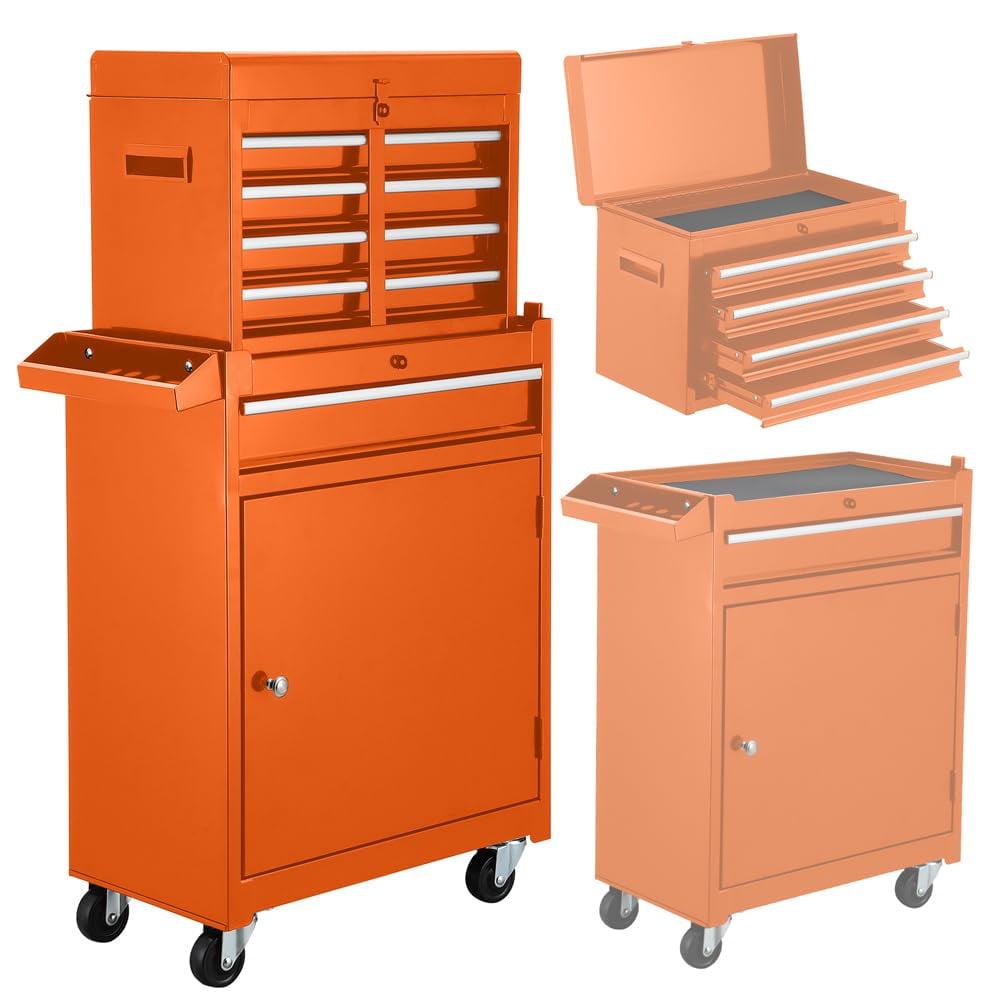 5-Drawer High Capacity Rolling Tool Chest with Wheels,Tool Box Combo ...