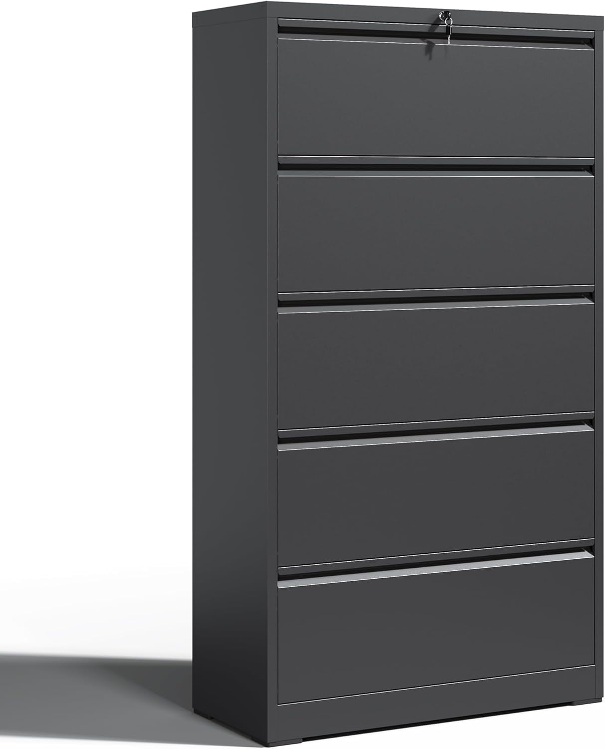 5 Drawer Lateral File Cabinet with Lock,Heavy Duty Large Metal Filing ...