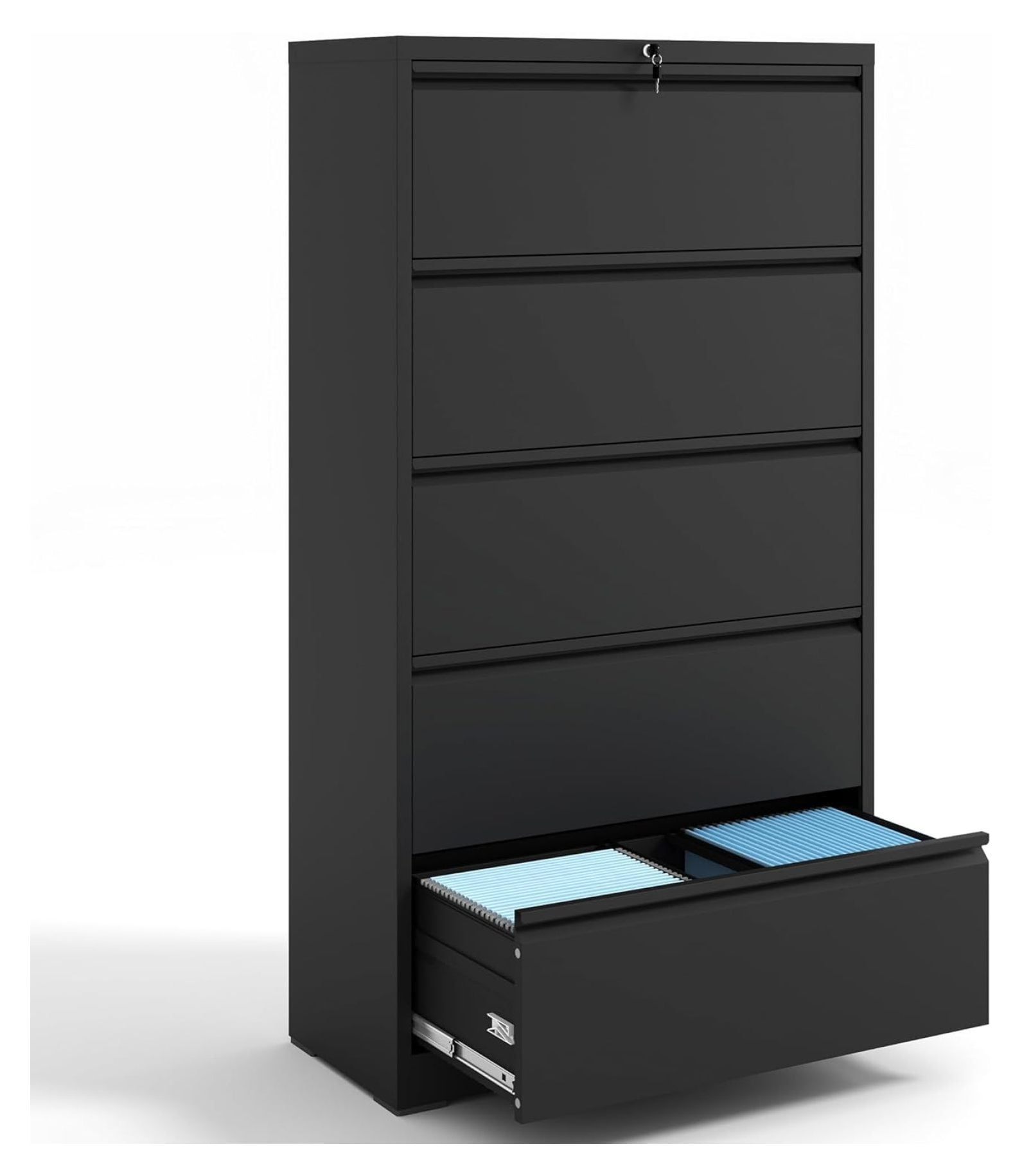 5 Drawer Lateral File Cabinet with Lock, File Cabinets for Home Office ...