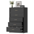 5 Drawer Metal Dresser, Heavy Duty Steel Storage Dresser with Smooth ...